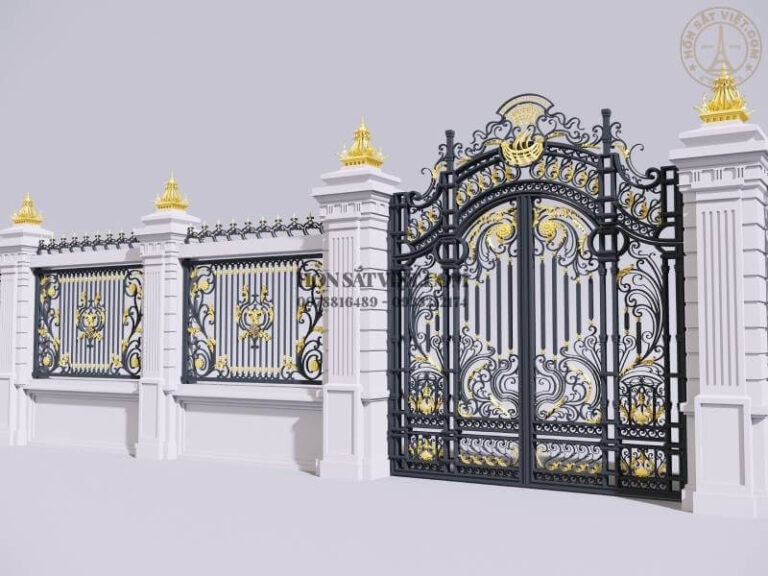 37 Mẫu Cửa Cổng Sắt 4 Cánh Đẹp 2025 Sang Trọng, Bền Đẹp Nhất